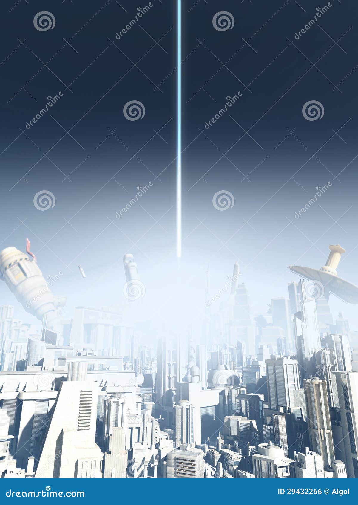 Future City Blast stock illustration. Illustration of cityscape - 29432266