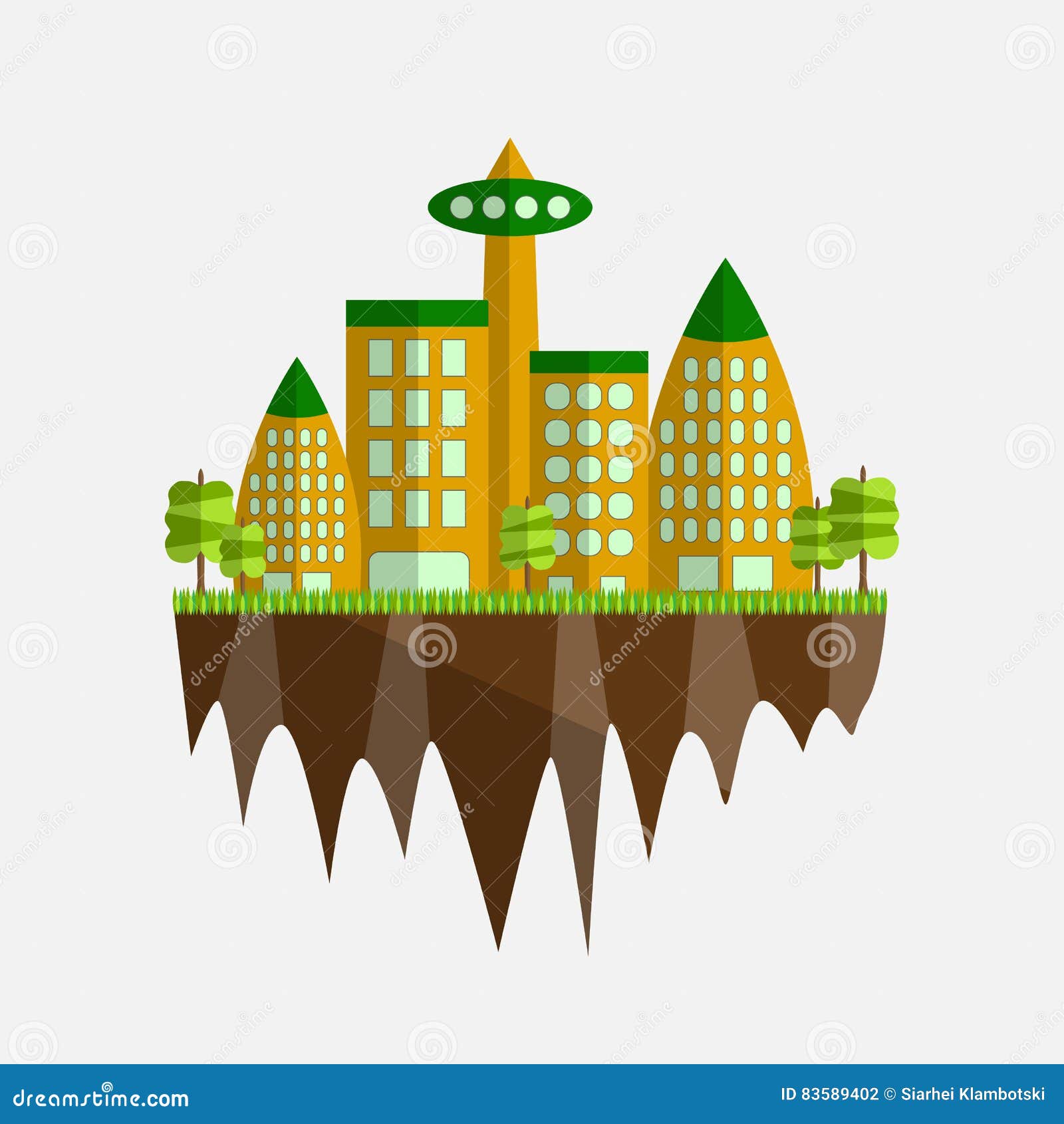 Future City Vector Illustration in Flat Design Stock Vector ...