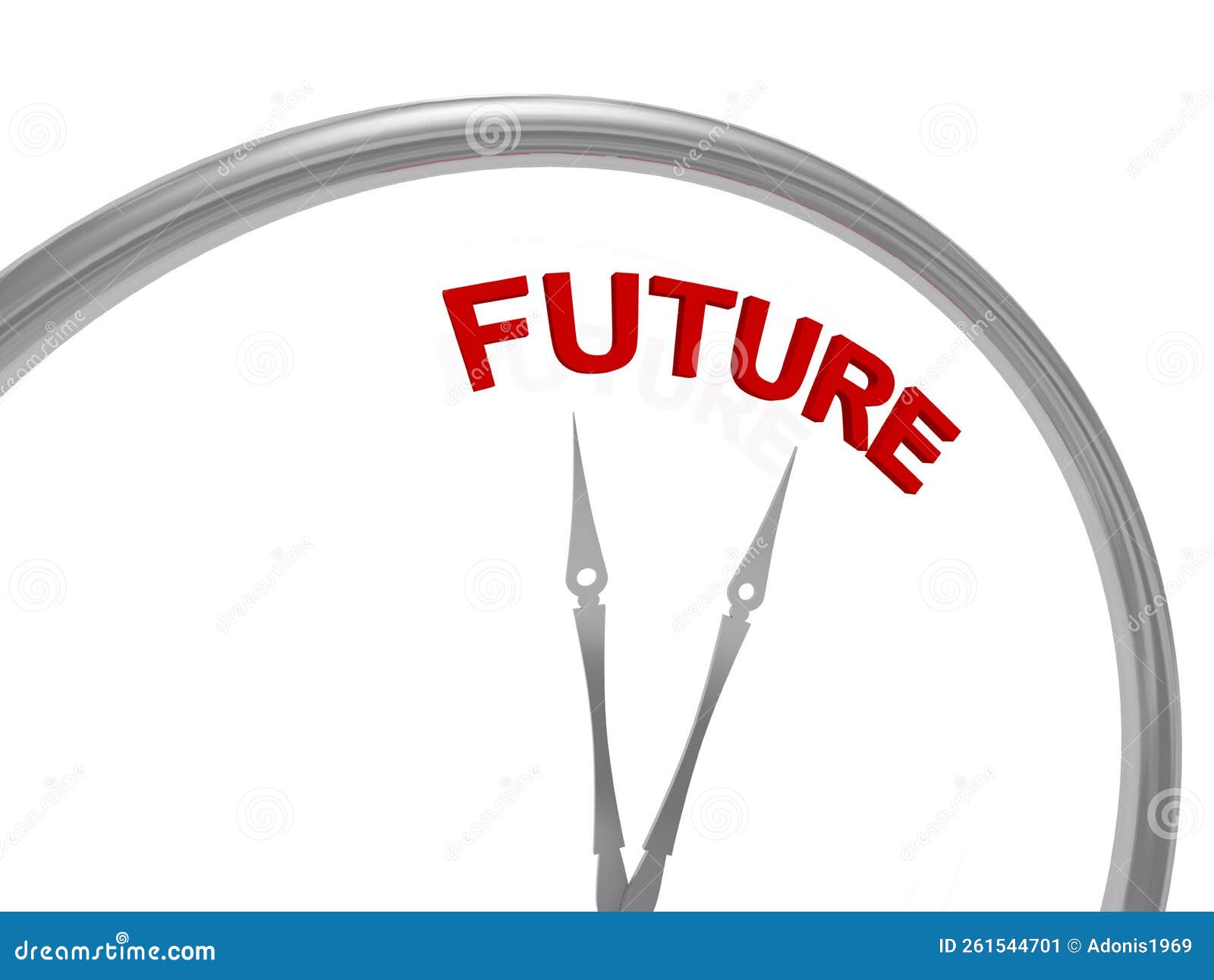 Future on clock stock illustration. Illustration of expiration - 261544701