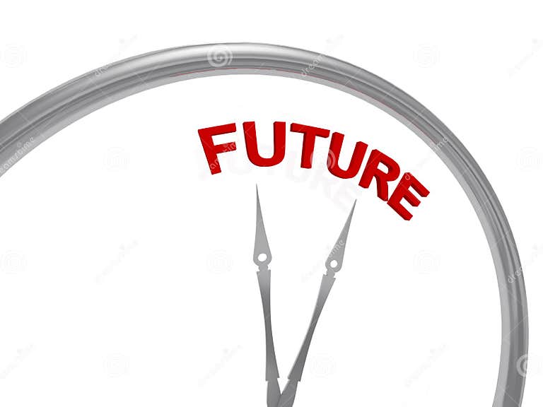 Future on clock stock illustration. Illustration of expiration - 261544701