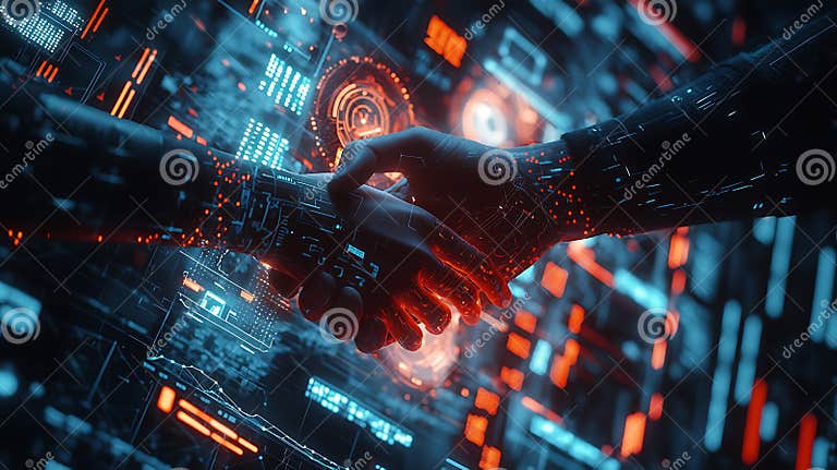 The Future of Collaboration Hands Shaking in a Digital Interface ...