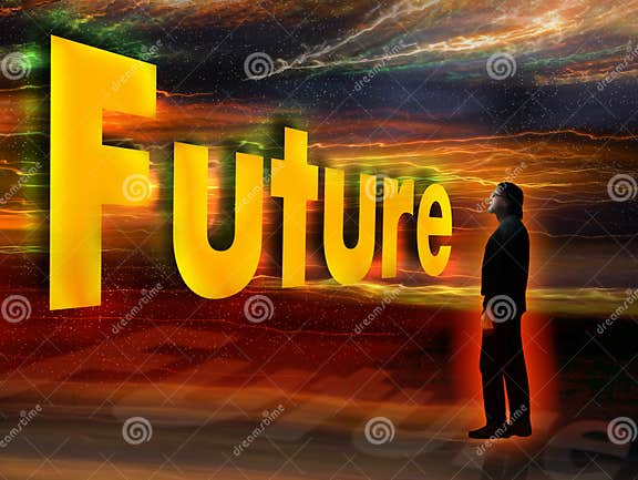 Future is coming stock illustration. Illustration of staring - 4800315