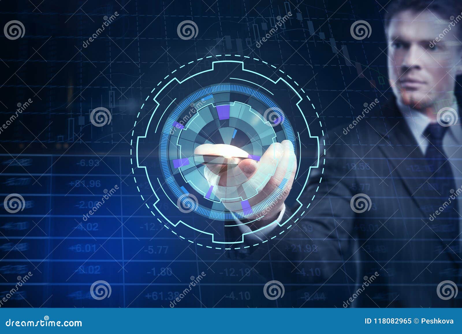 Future, Communication and Forex Concept Stock Image - Image of display ...