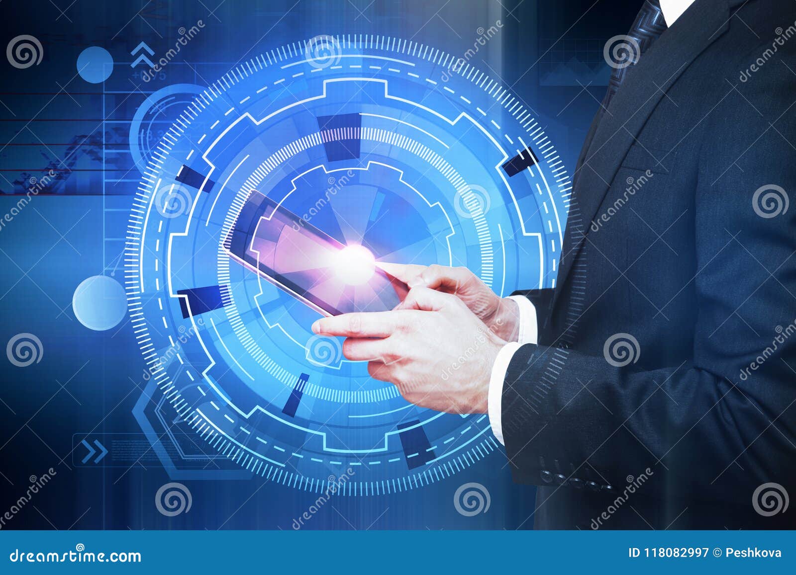 Future, Communication And Infograph Concept Stock Image | CartoonDealer ...