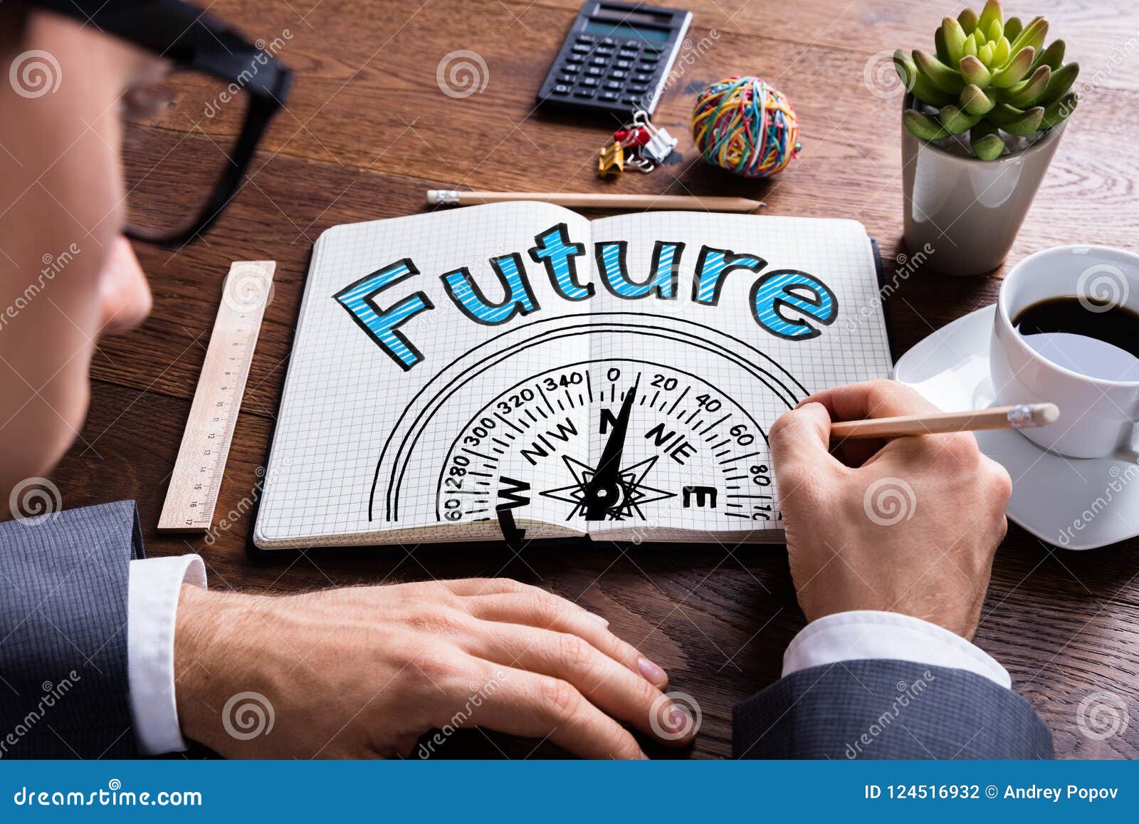 Future and Compass Guidance Concept Stock Photo - Image of closeup ...