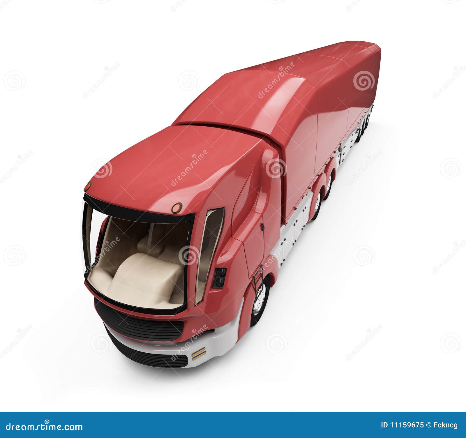 Future Concept of Cargo Truck Isolated View Stock Illustration ...
