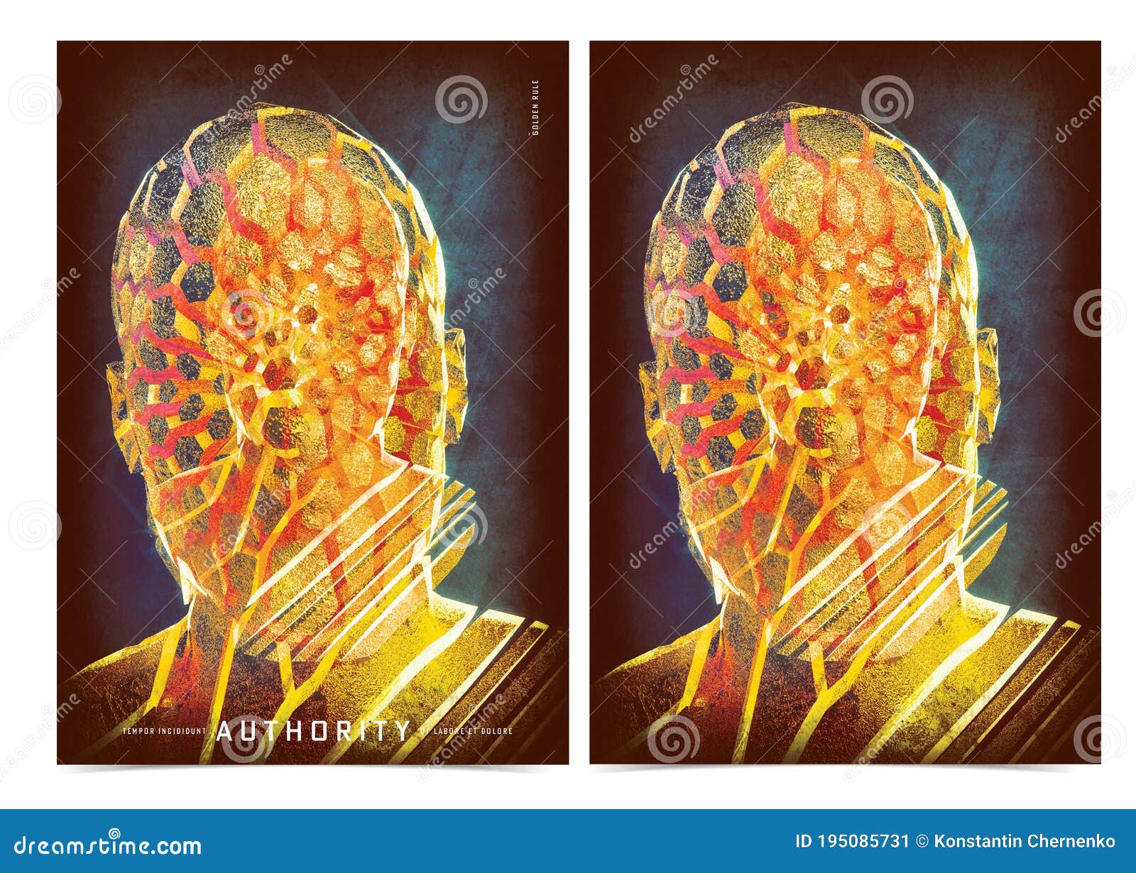 Future Concept-Character 3D Poster Template Stock Illustration ...