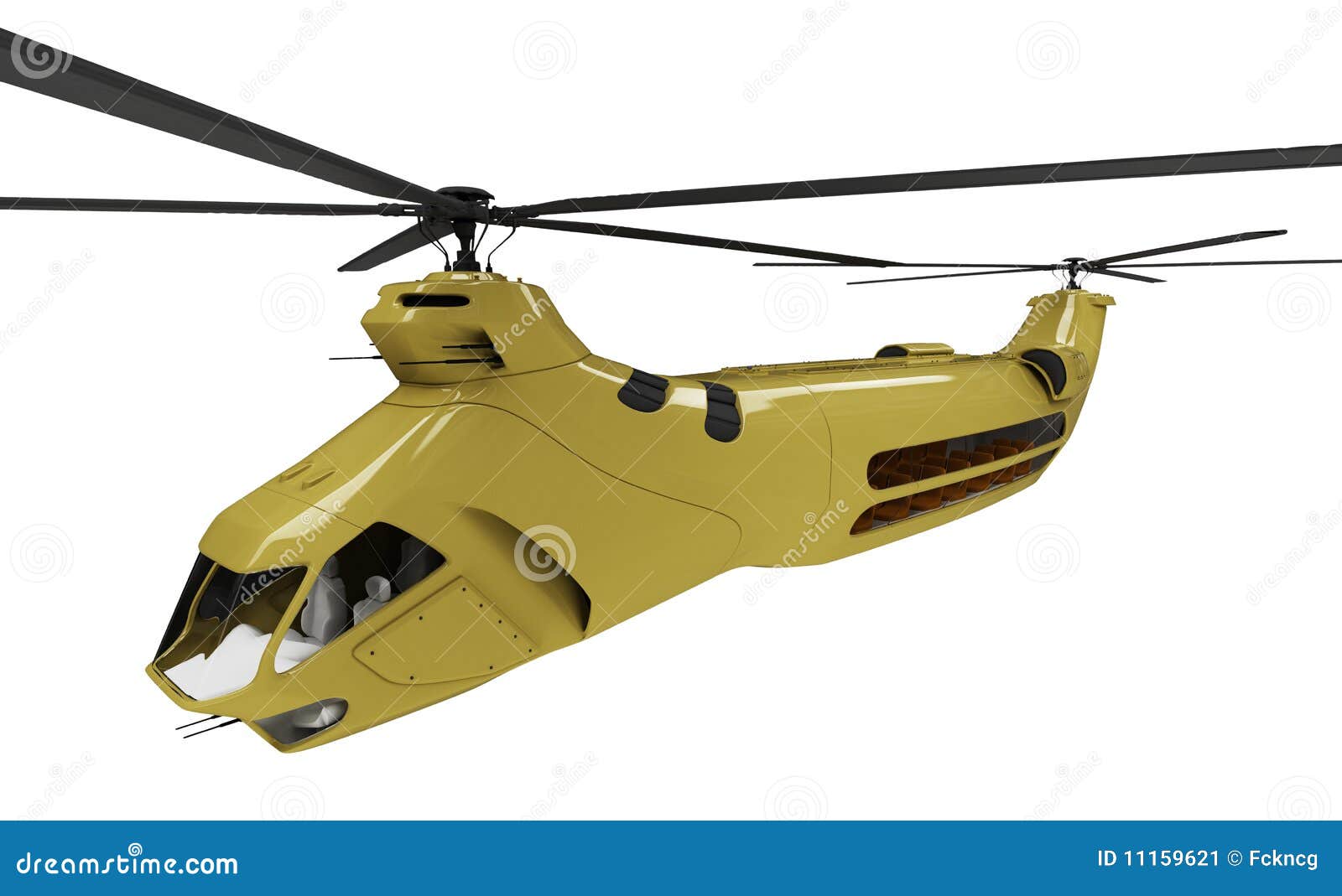 Future Concept of Helicopter Isolated View Stock Illustration ...