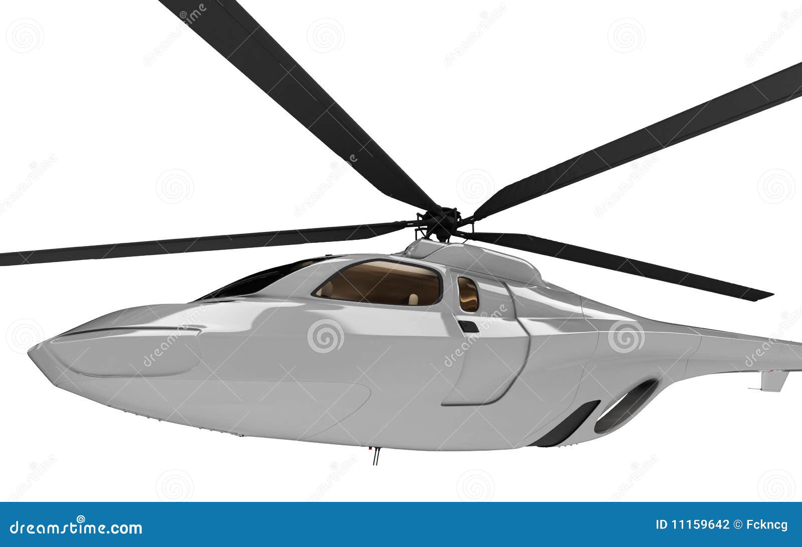 Future Concept of Helicopter Isolated View Stock Illustration ...