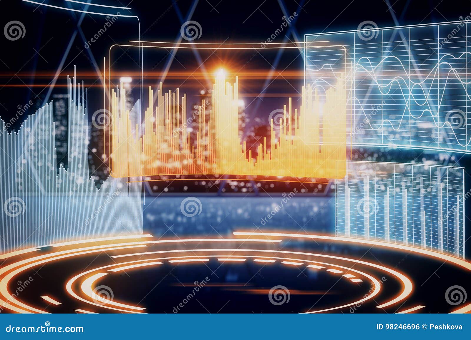 Future Concept Virtual Touch User Interface HUD. Vector Interactive Screen With Control Panel ...