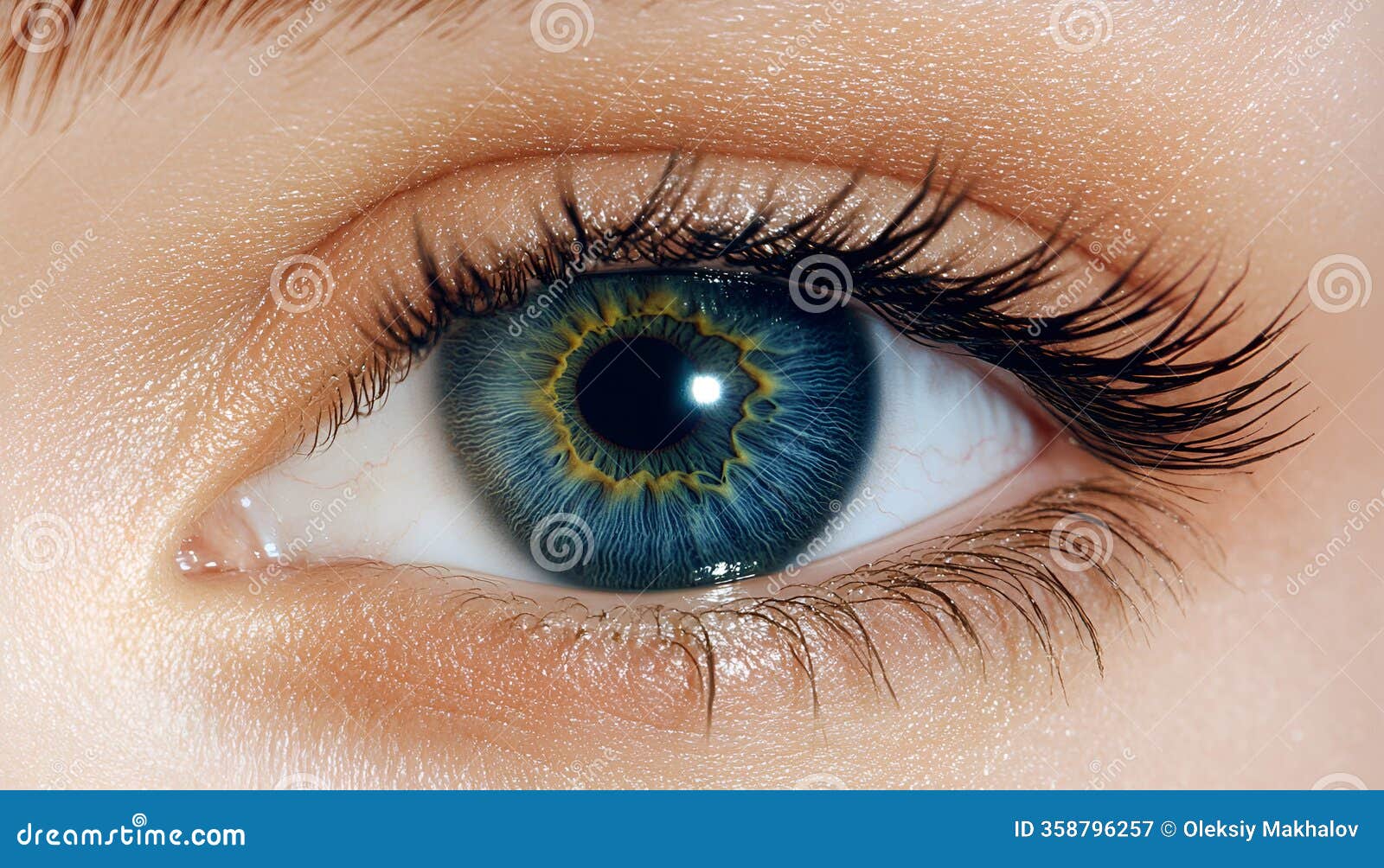 Future Concept of a Woman with an Eye Panel Enhanced by Cyber ...