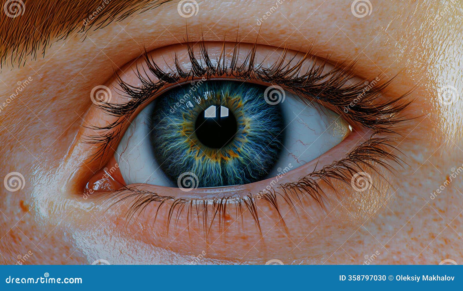 Future Concept of a Woman with an Eye Panel Enhanced by Cyber ...