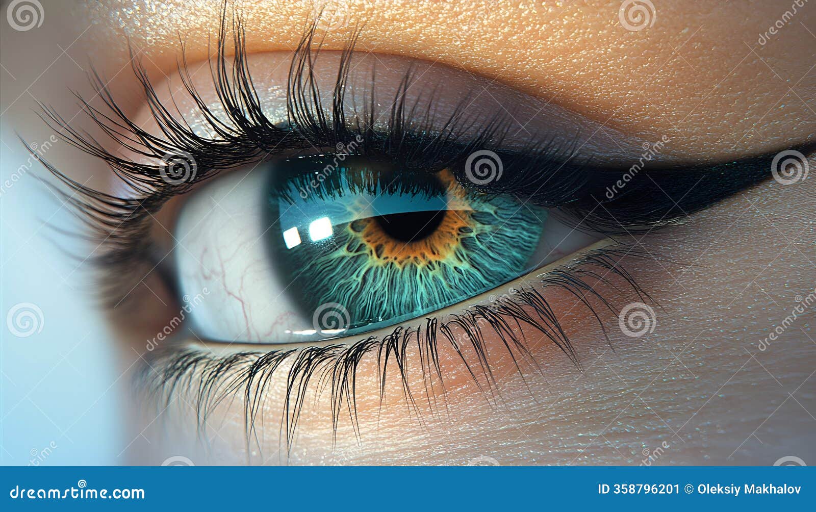 Future Concept of a Woman with an Eye Panel Enhanced by Cyber ...