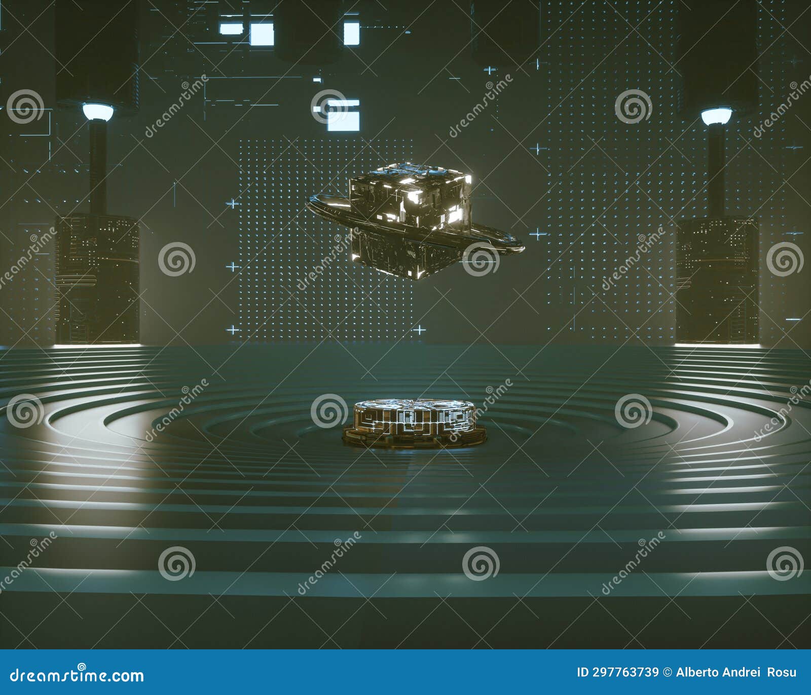 Future core room stock illustration. Illustration of metal - 297763739