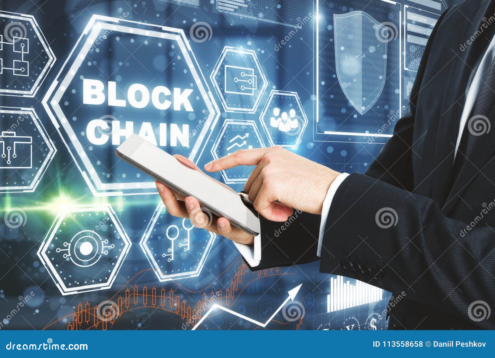 Future and Cryptography Concept Stock Photo - Image of glowing ...