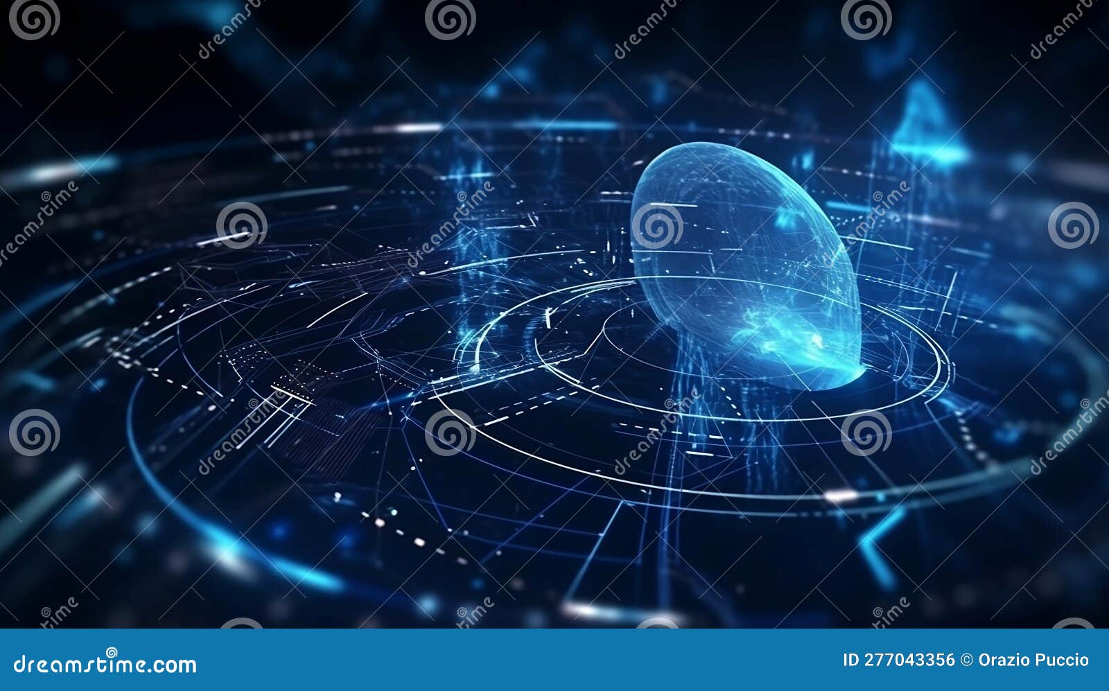 The Future of Cyberspace: Abstract Technological Background in Blue ...