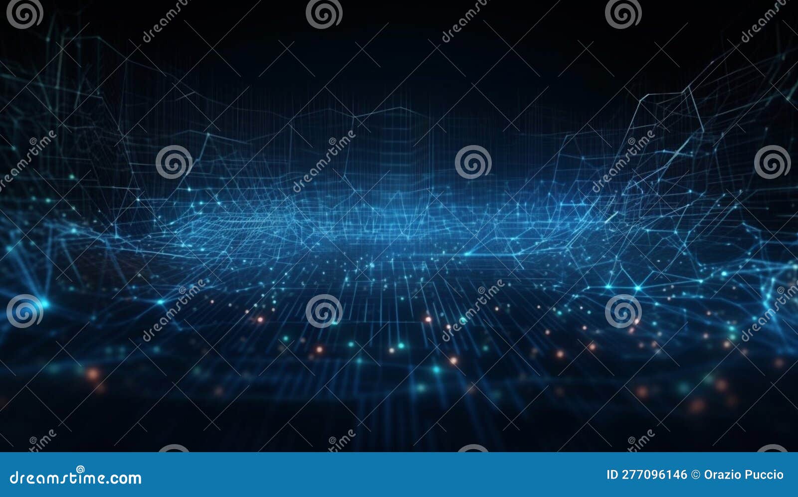 The Future of Cyberspace: Abstract Technological Background in Blue ...