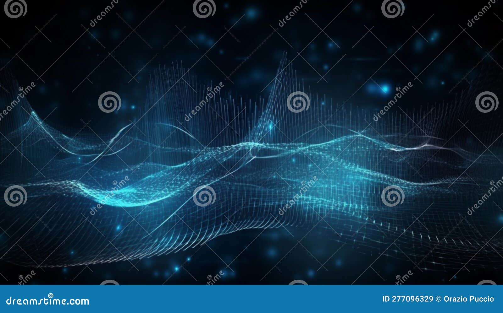 The Future of Cyberspace: Abstract Technological Background in Blue ...