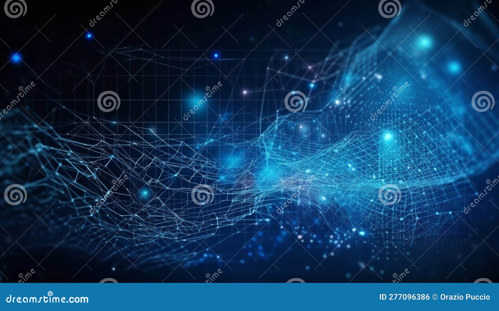 The Future of Cyberspace: Abstract Technological Background in Blue ...