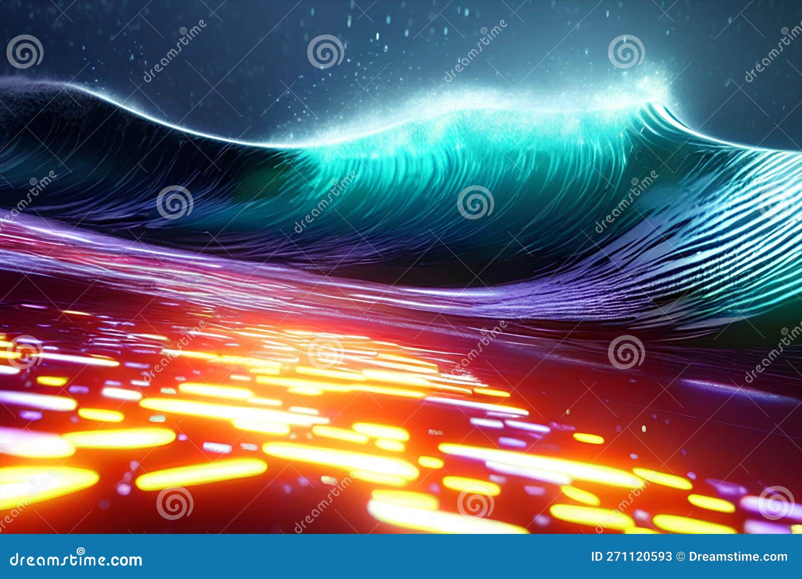 Future Data Technology Cyber Communication Digital Wave Connectivity ...