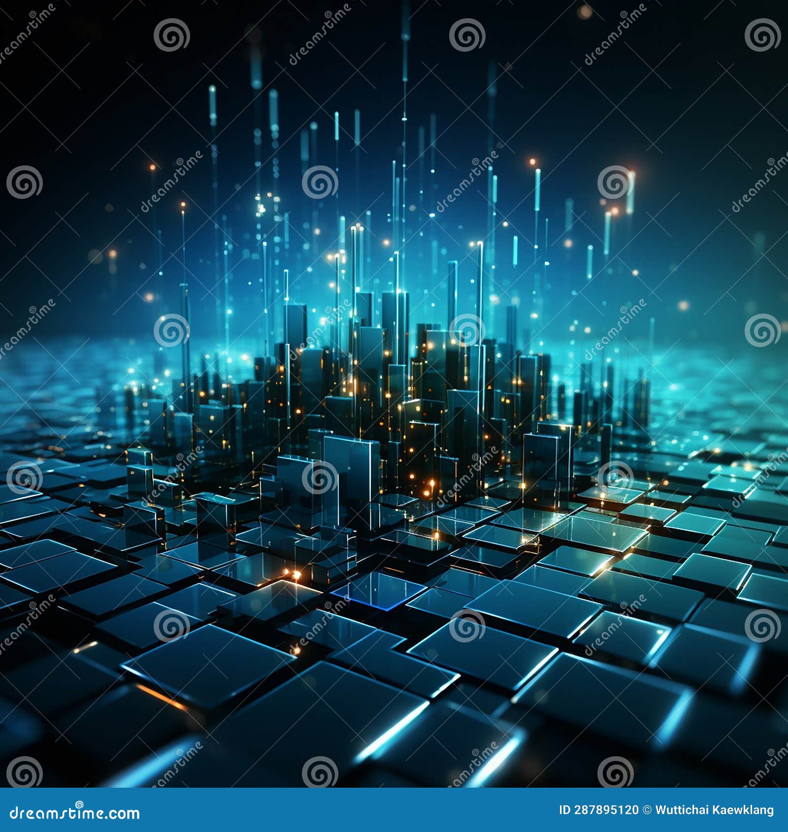 Future Data Transfer Futuristic Technology Background Abstact Hyper ...