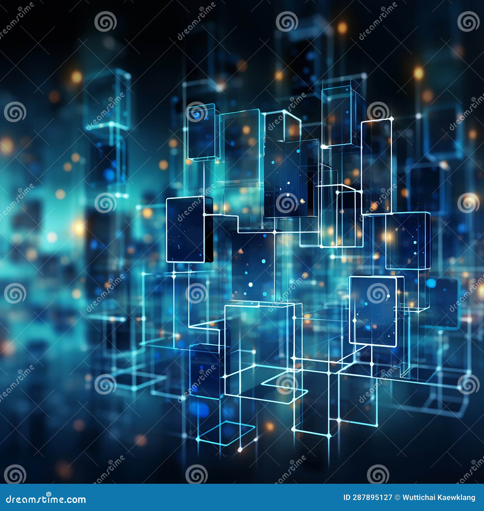 Future Data Transfer Futuristic Technology Background Abstact Hyper ...