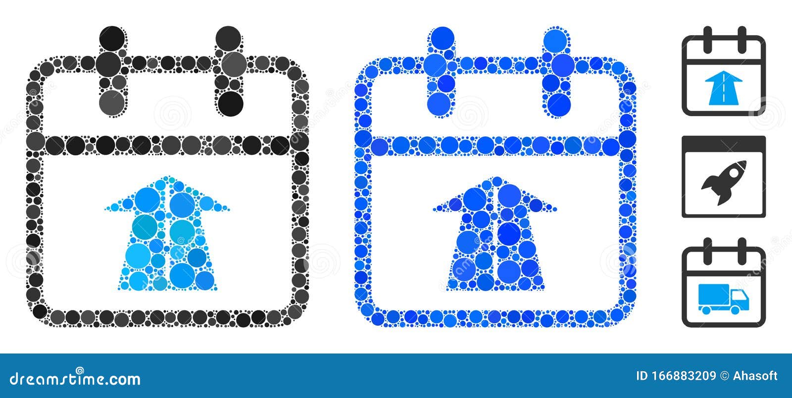 Future Day Composition Icon of Round Dots Stock Illustration ...