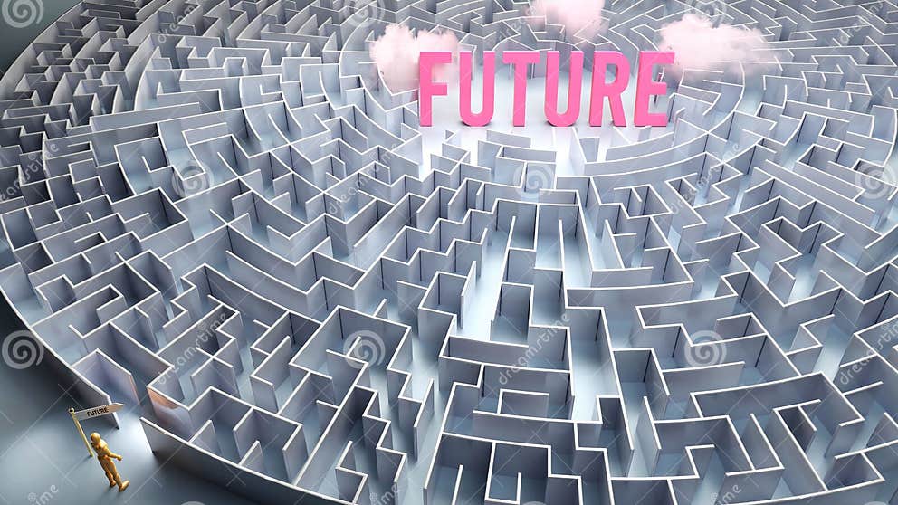 Future and a Difficult Path To it Stock Illustration - Illustration of ...