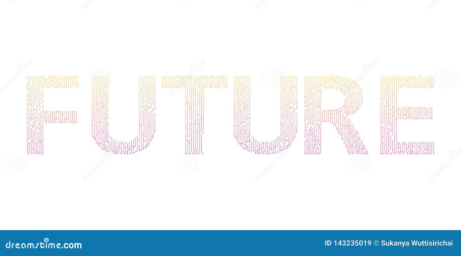 FUTURE.Digital Line Vector Design Stock Vector - Illustration of ...