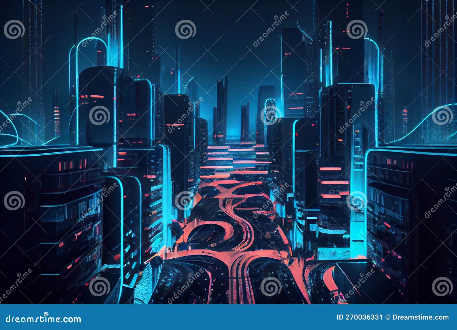 Future Digital Technology City Created with Generative Ai Stock ...