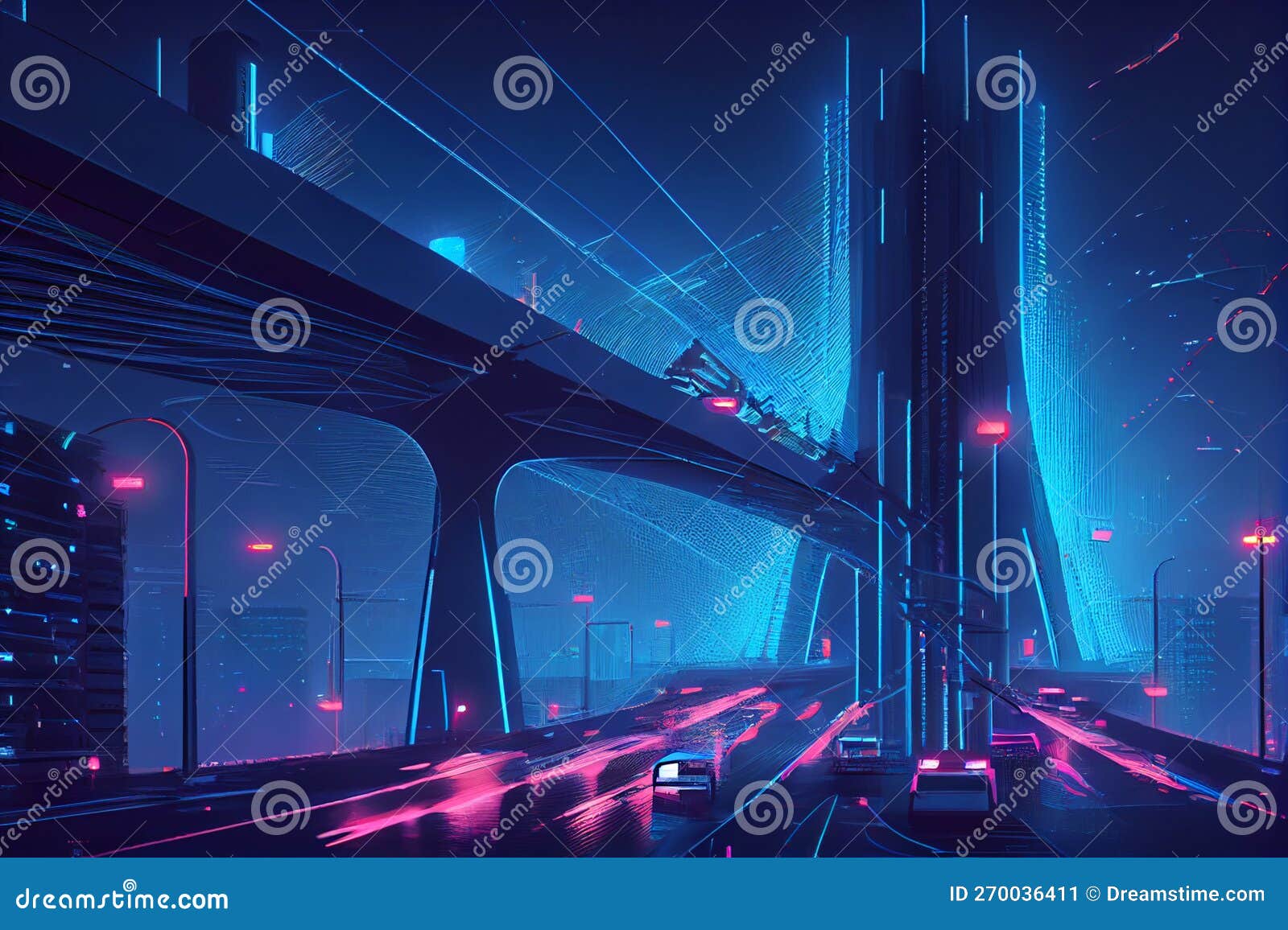 Future Digital Technology City Created with Generative Ai Stock ...