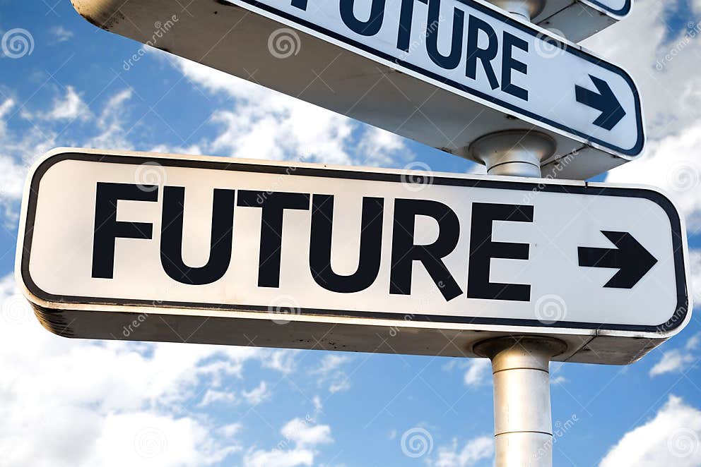 Future Direction Sign on Sky Background Stock Photo - Image of ...