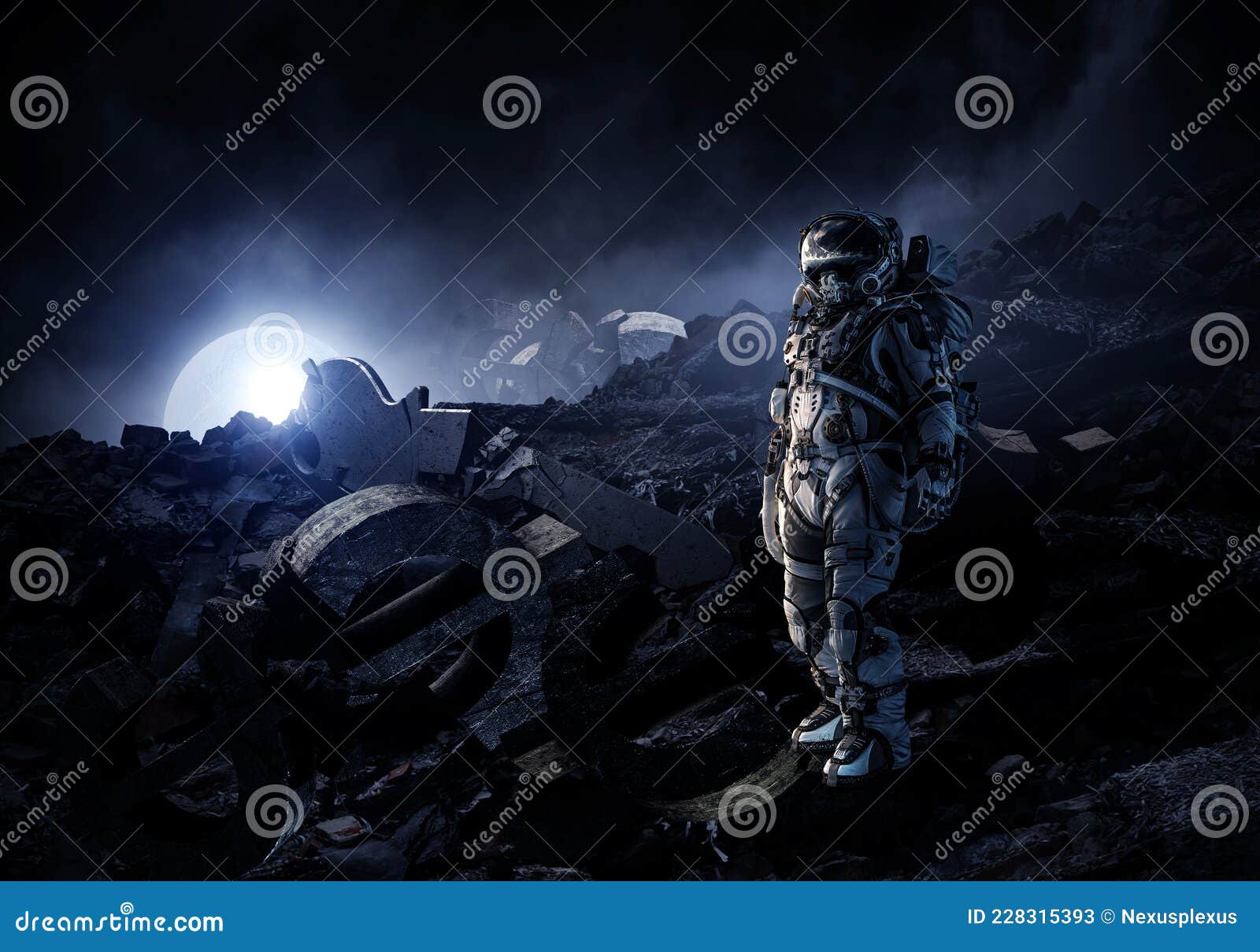 Future Disaster on Earth . Mixed Media Stock Image - Image of grunge ...