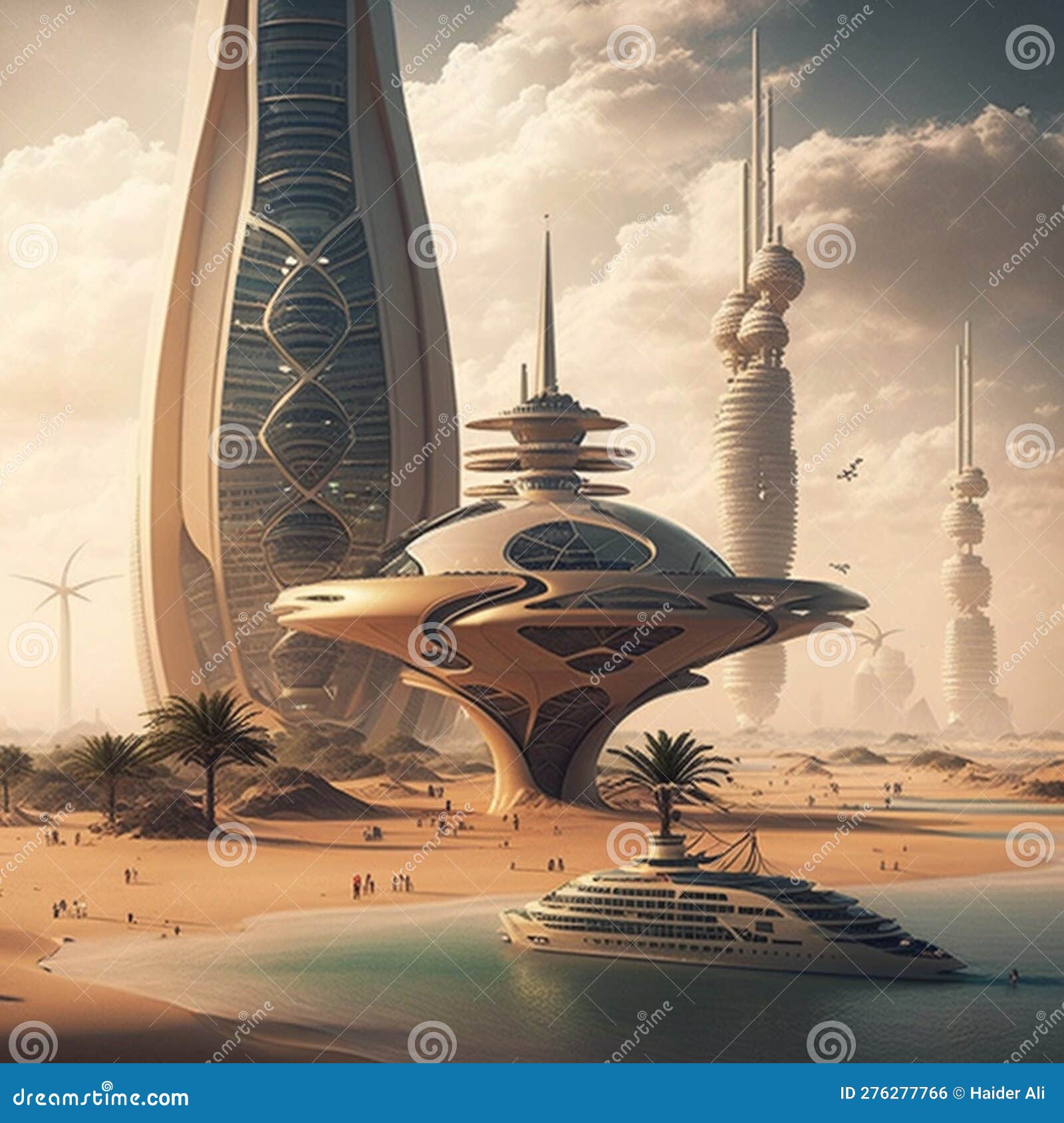 The Future of Dubai. AI stock illustration. Illustration of education ...