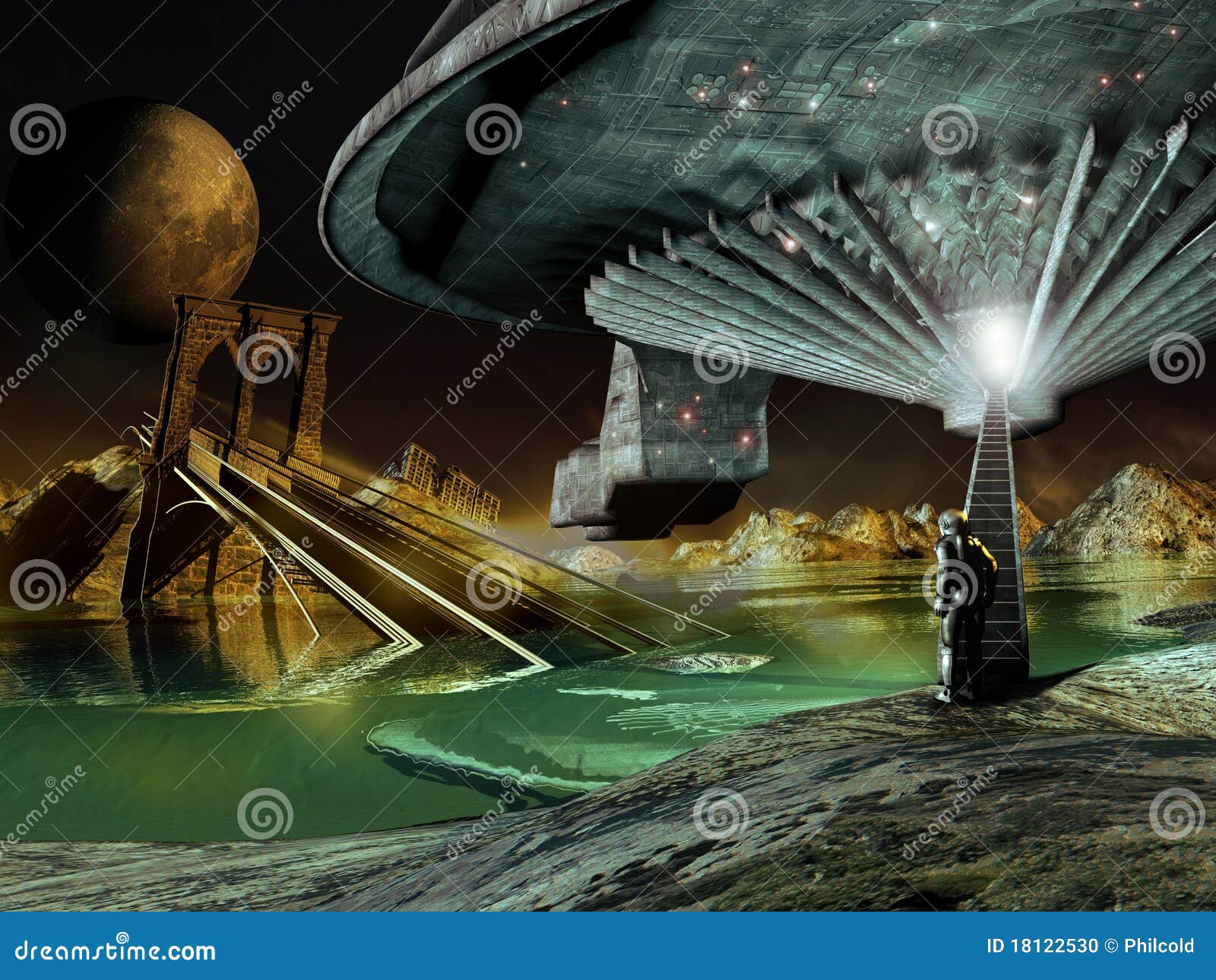 Future Earth stock illustration. Illustration of destructed - 18122530