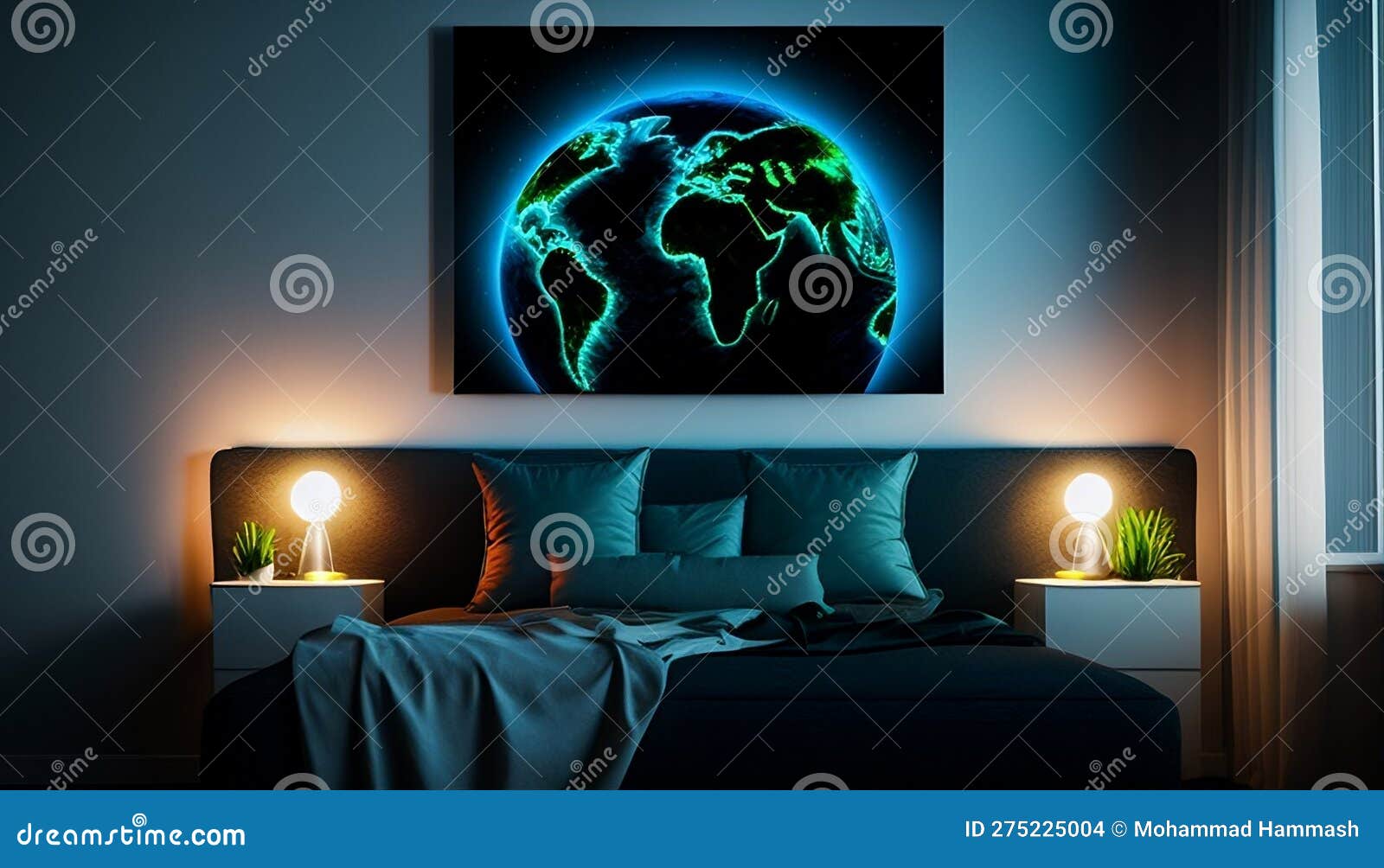 Future Earth 2122: a Vibrant Nighttime Glow, Made with Generative AI ...