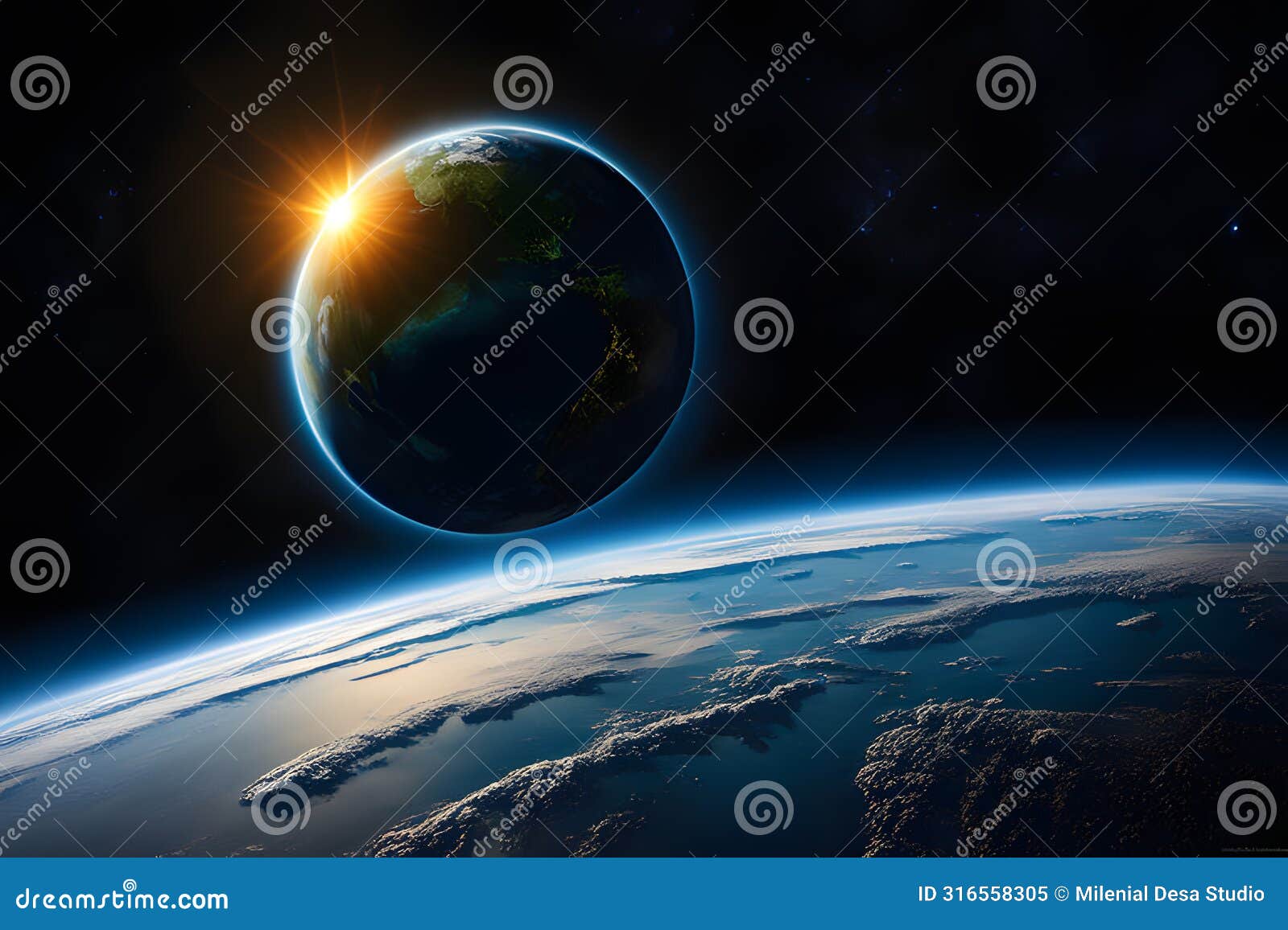 Future Earth Fantasy Illustration Stock Illustration - Illustration of ...