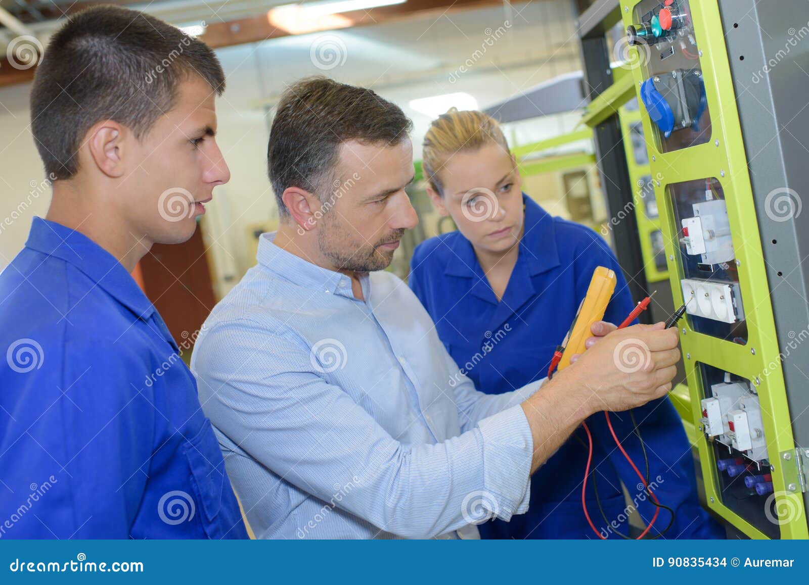 Future Electrician in Workshop Stock Photo - Image of connection ...