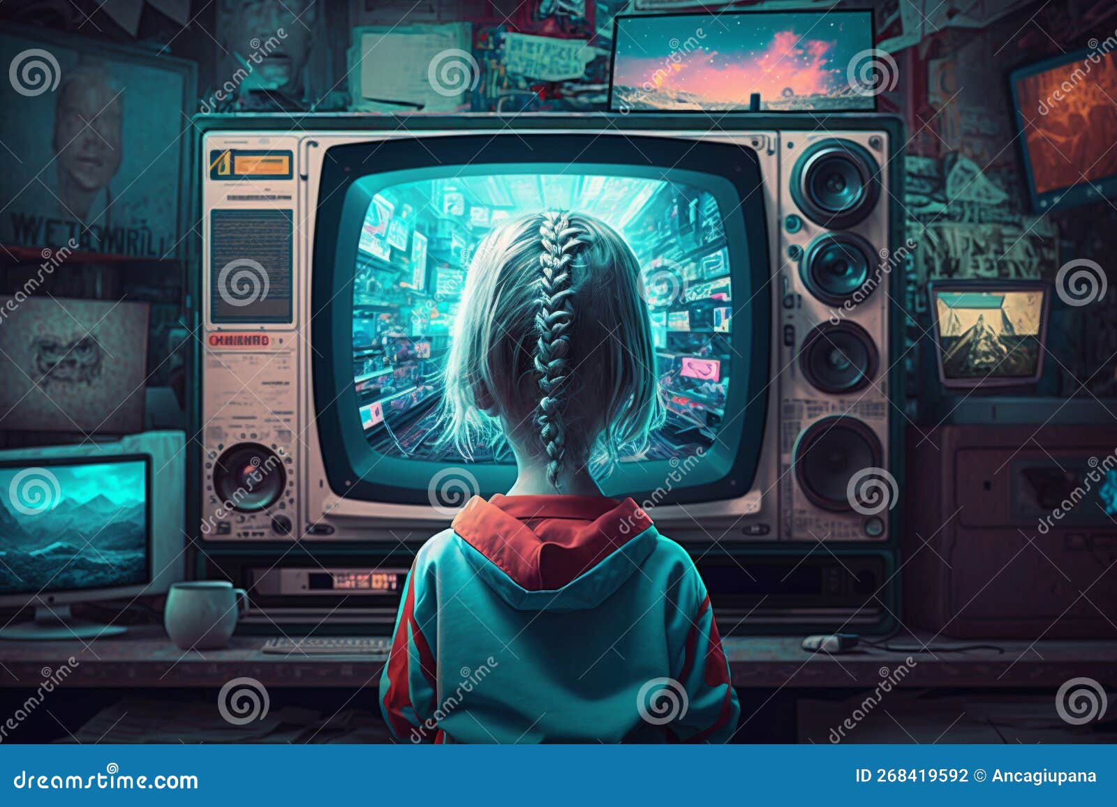 The Future of Entertainment and Media Technology Concept. Ai Generated ...