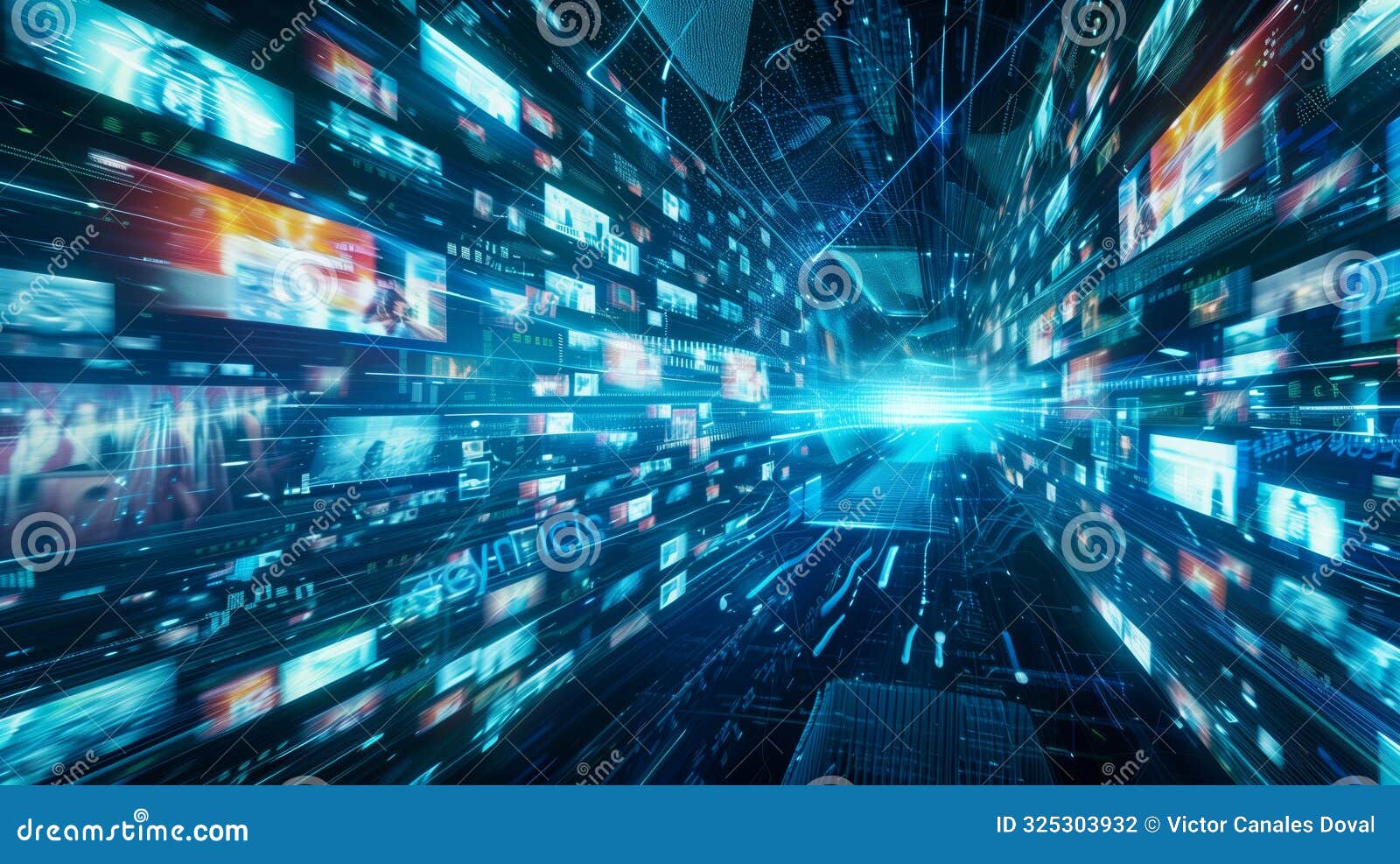 Future of Entertainment Technology Concept for Online Streaming Service ...