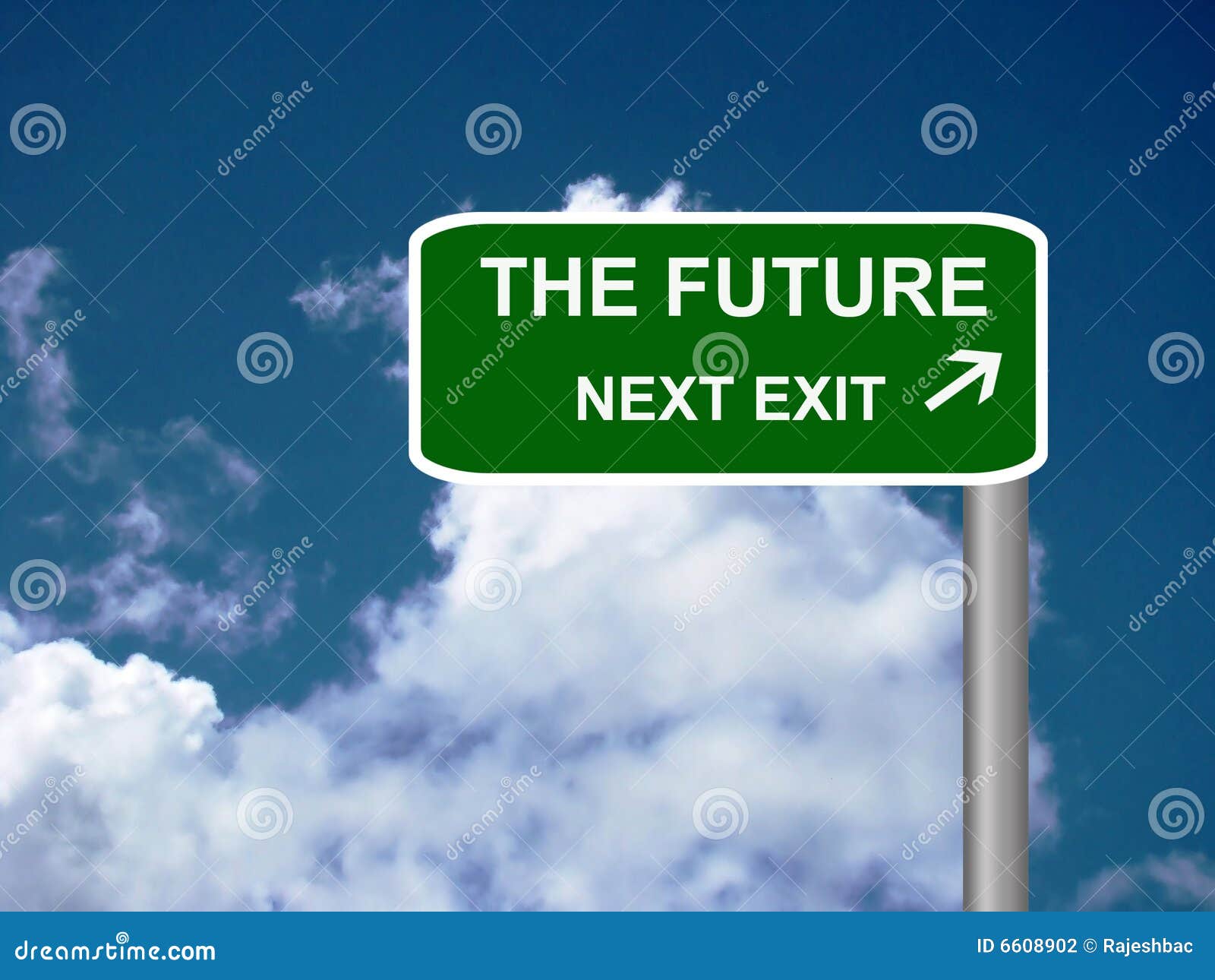The future exit signpost stock illustration. Illustration of ...