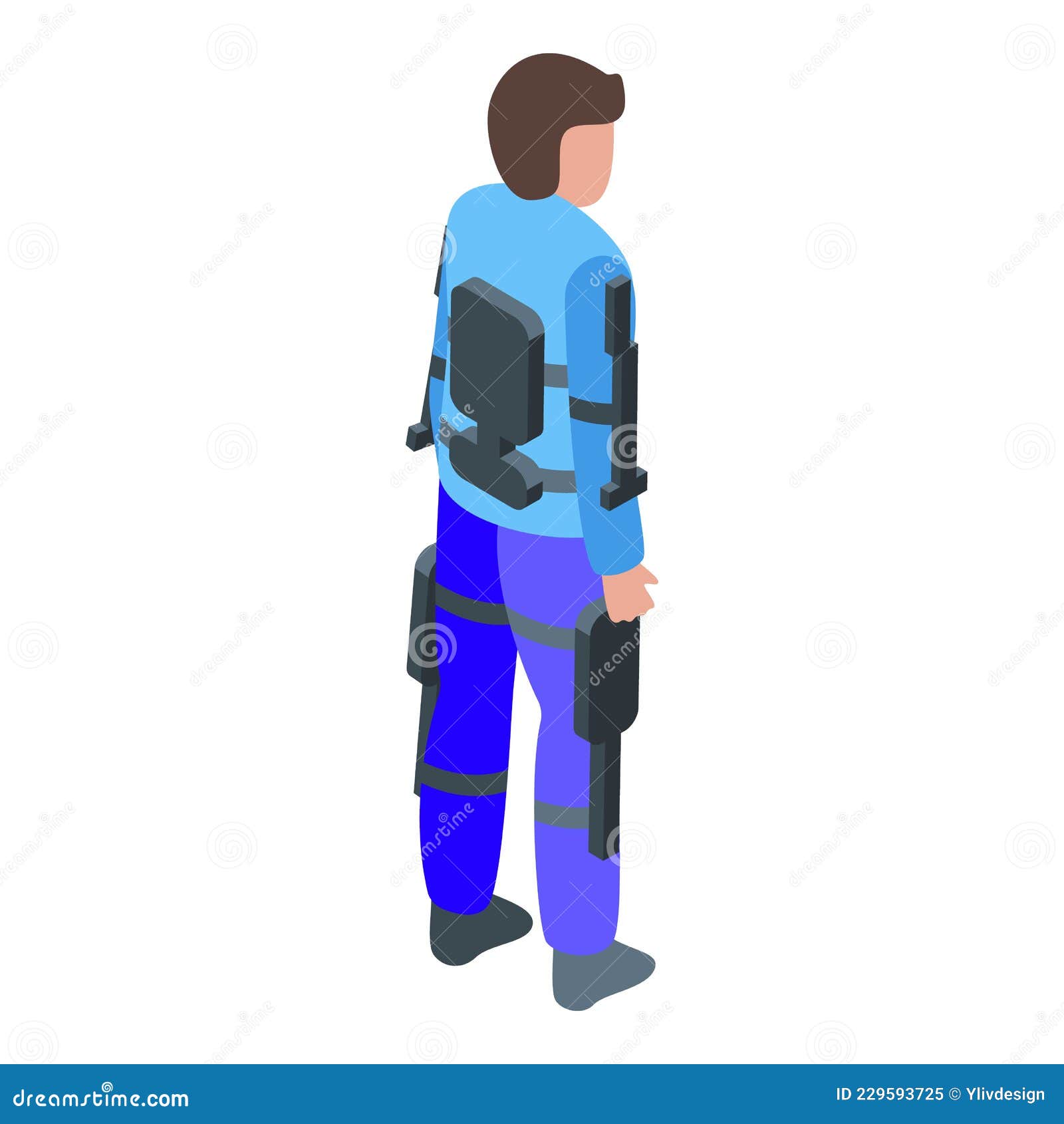 Future Exoskeleton Icon Isometric Vector. Robot Suit Stock Vector ...