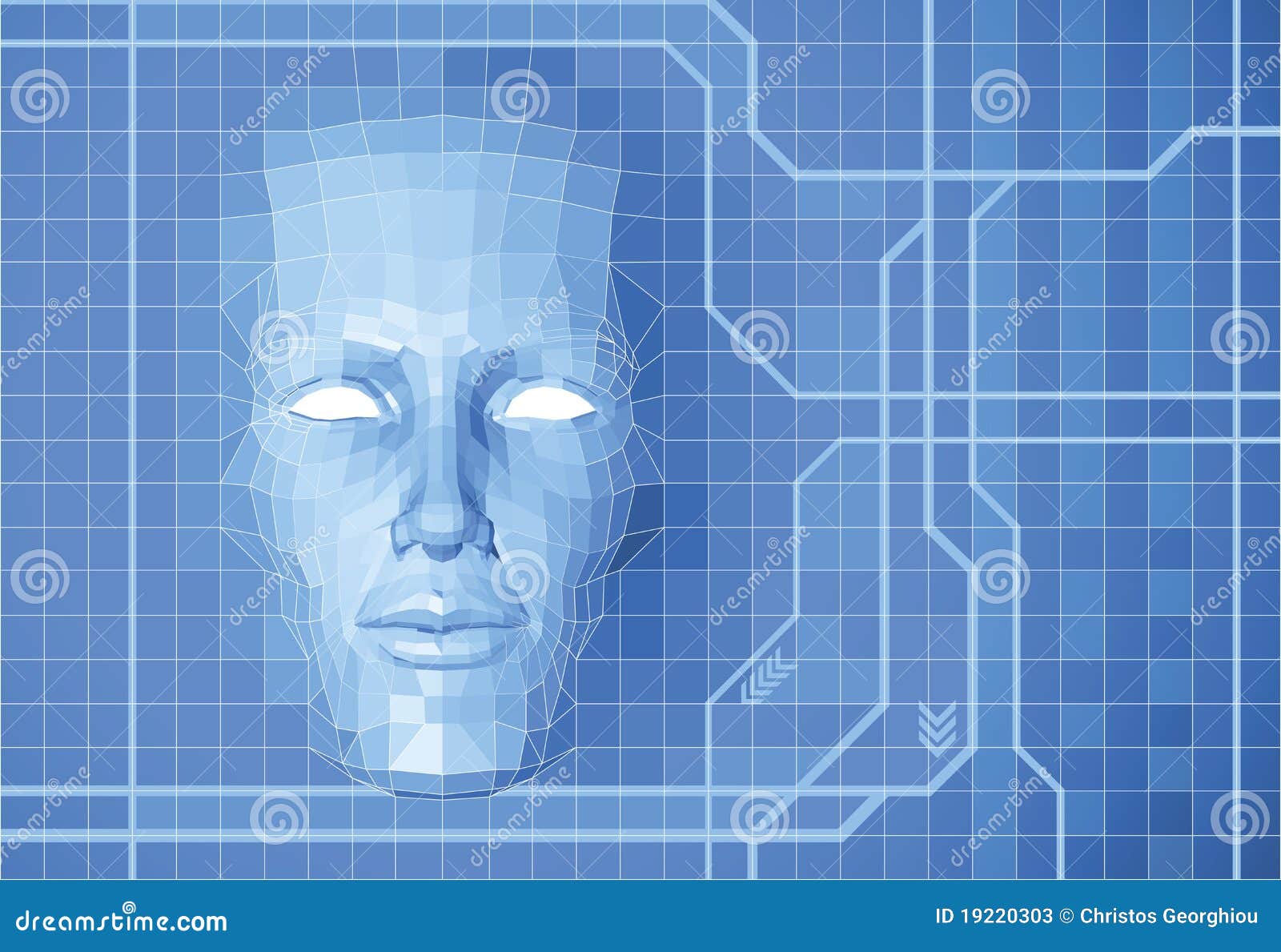 Future Face Concept Background Stock Vector - Illustration of ...