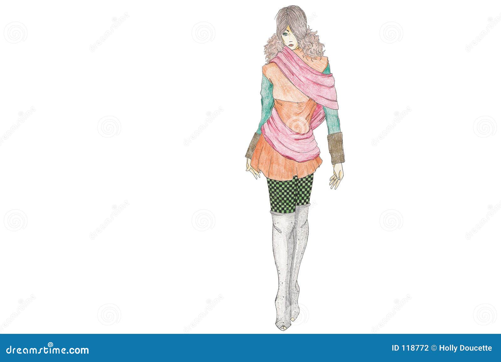 Future Fashion Model stock illustration. Illustration of style - 118772