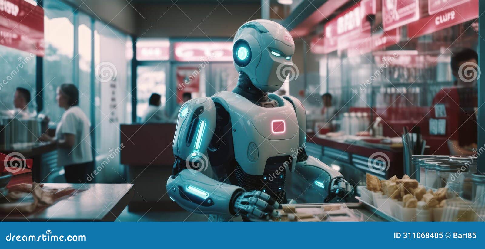 Future Of Fast Food AI Robot Worker Taking Orders At Drive-Thru ...