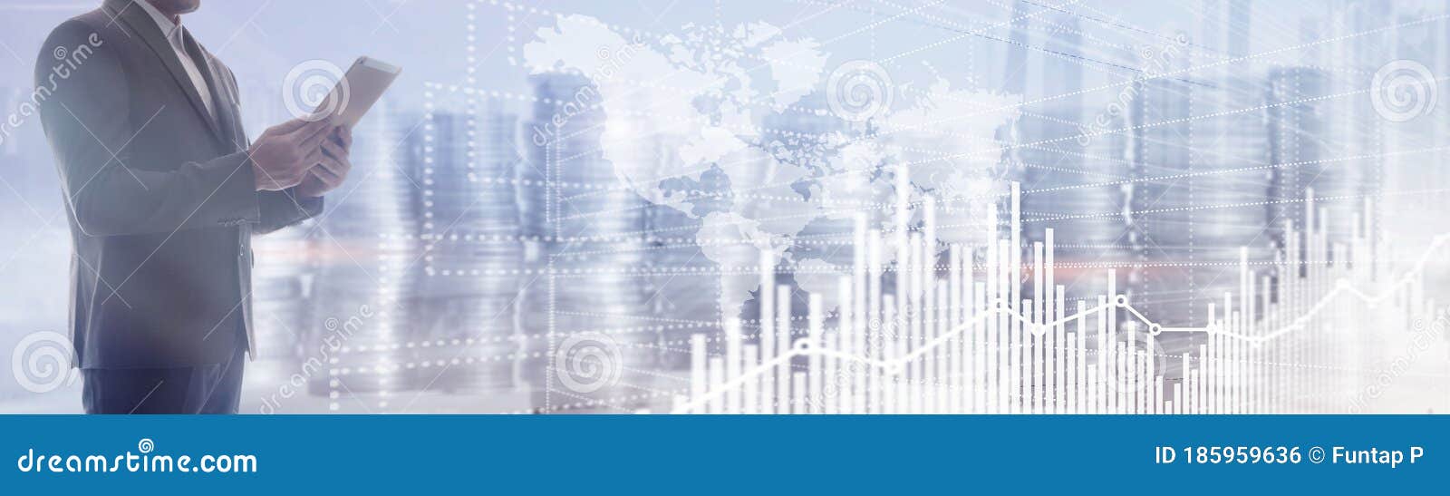 Future Financial Technology Interface. Graph Stock Market Chart. World ...