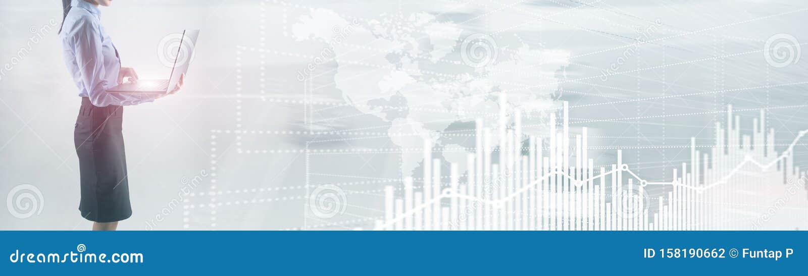 Future Financial Technology Interface. Graph Stock Market Chart. World ...