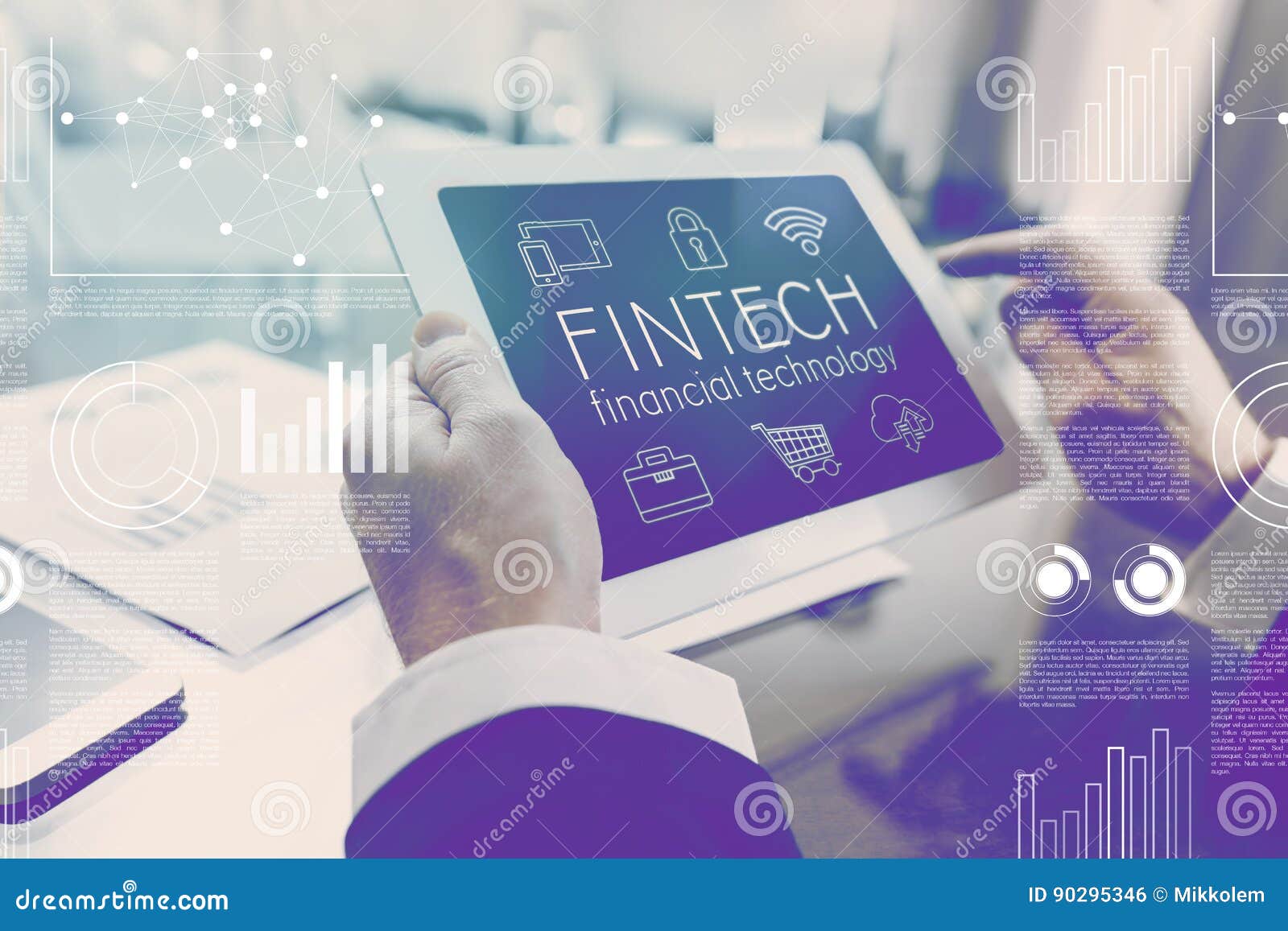 Future of Financial Technology Internet Interface Concept Stock Photo ...
