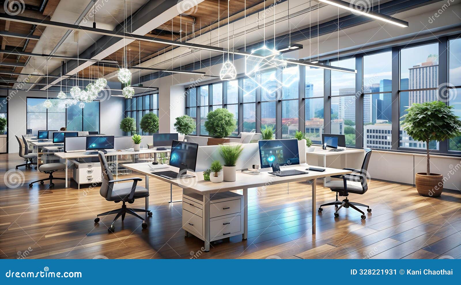 The Future of Flow an Open Plan Office with AI-Powered Workflow ...