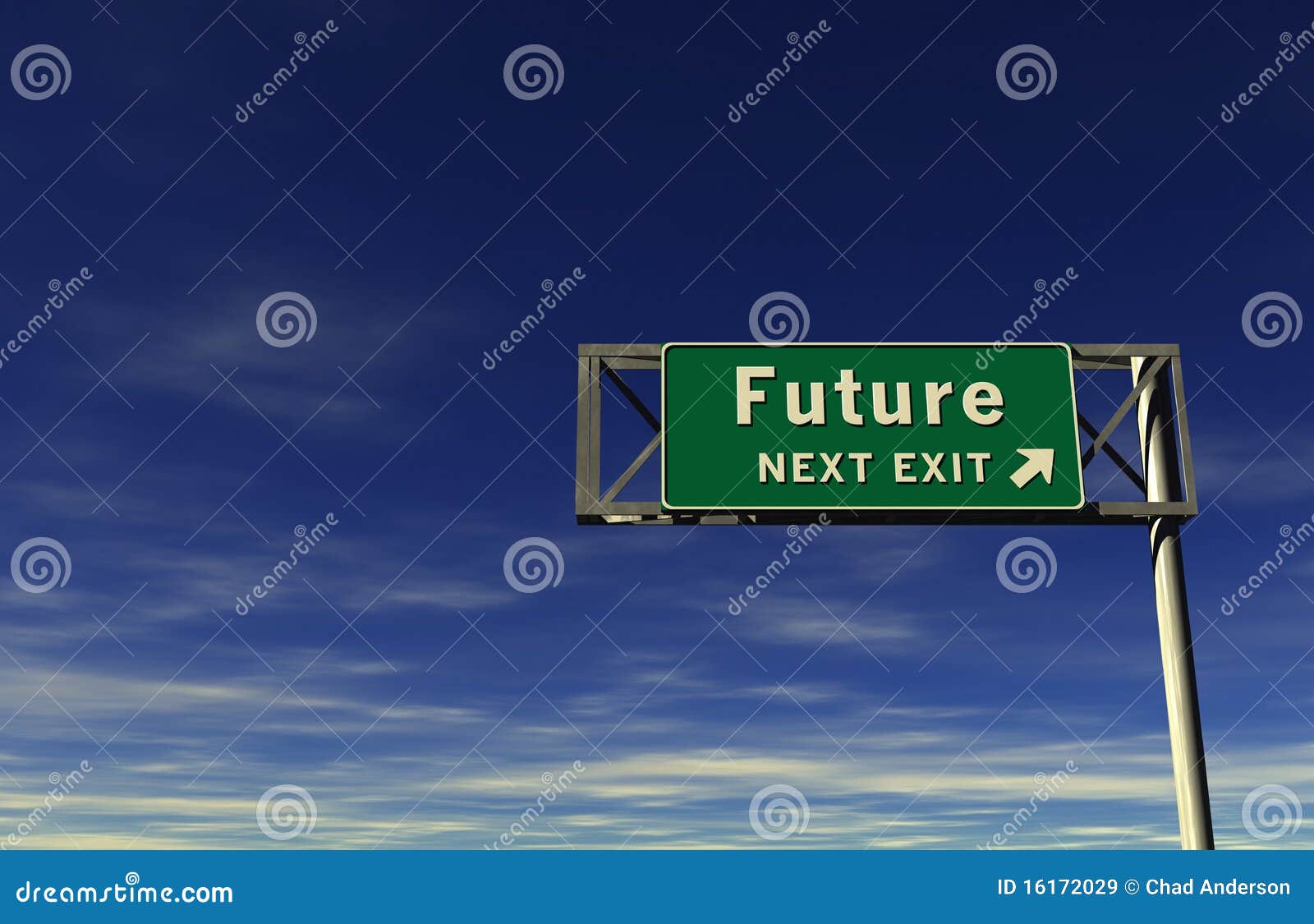 Future - Freeway Exit Sign stock illustration. Illustration of ...